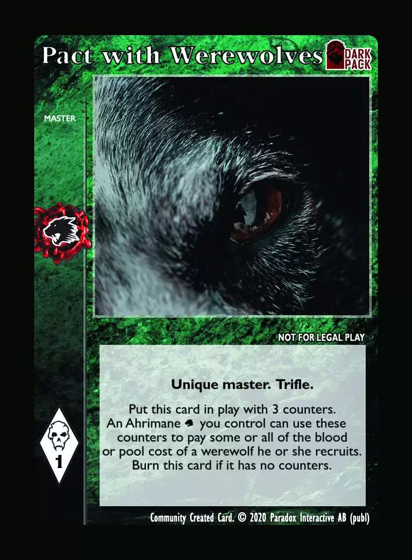 Pact With Werewolves - Custom Card - Black Chantry Productions | VTES ...