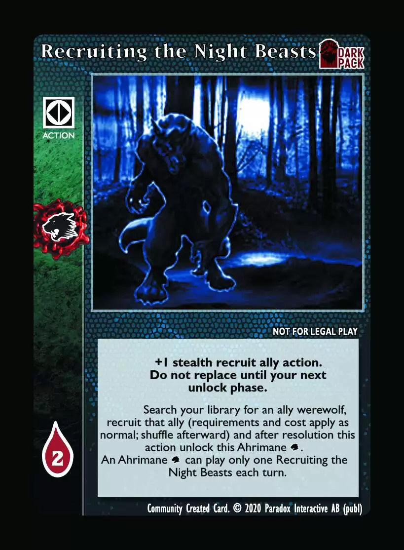 Recruiting The Night Beasts - Custom Card - Black Chantry Productions ...