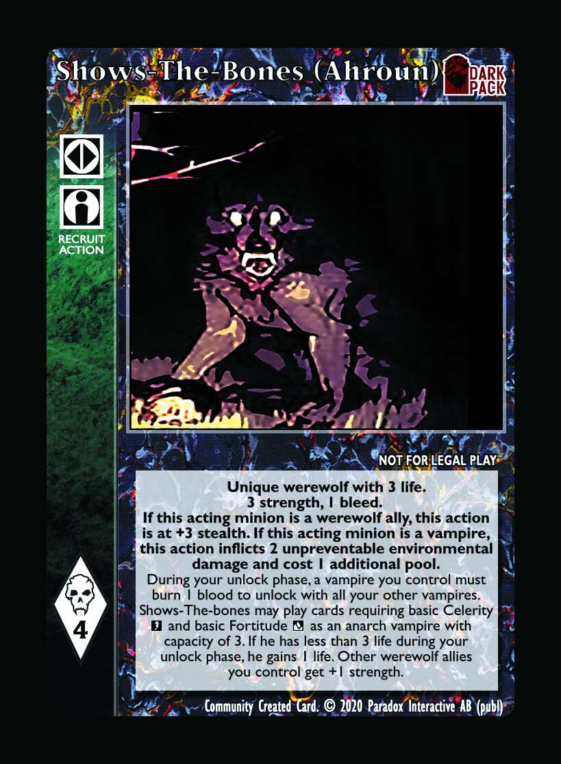 Shows-the-bones (ahroun) - Custom Card - Black Chantry Productions ...