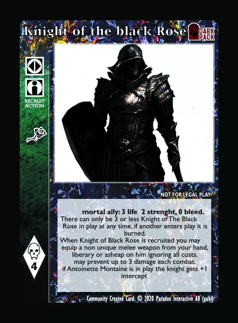 Knight Of The Black Rose - Custom Card - Black Chantry Productions ...