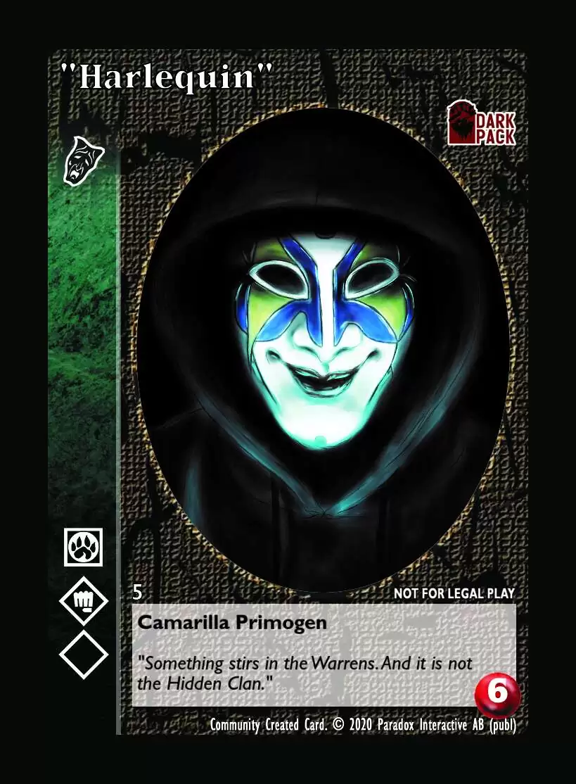 "harlequin" - Custom Card - Black Chantry Productions | VTES Community ...