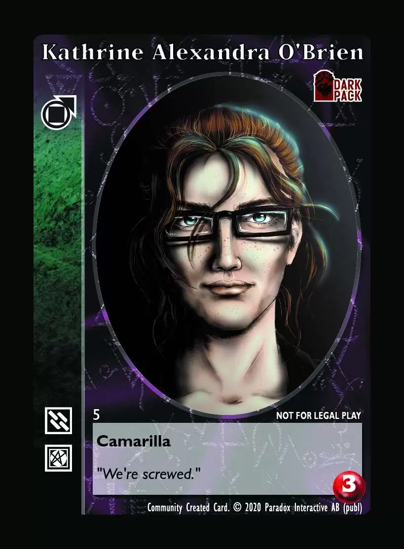 Kathrine Alexandra O'brien - Custom Card - Black Chantry Productions ...