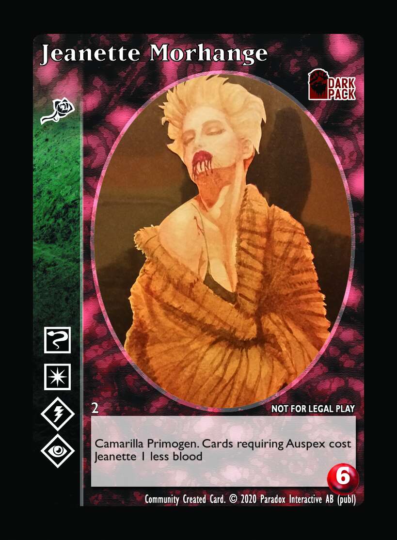 Jeanette Morhange - Custom Card - Black Chantry Productions | VTES ...