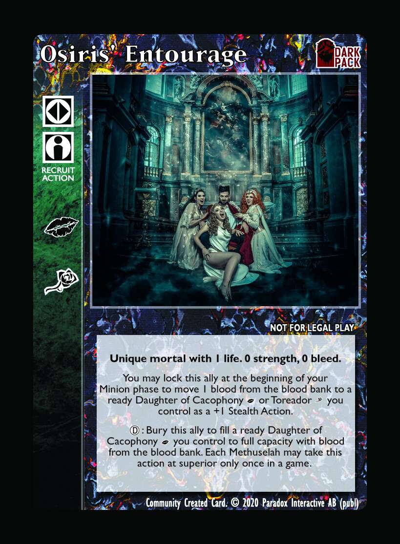 Osiris' Entourage - Custom Card - Black Chantry Productions | VTES ...