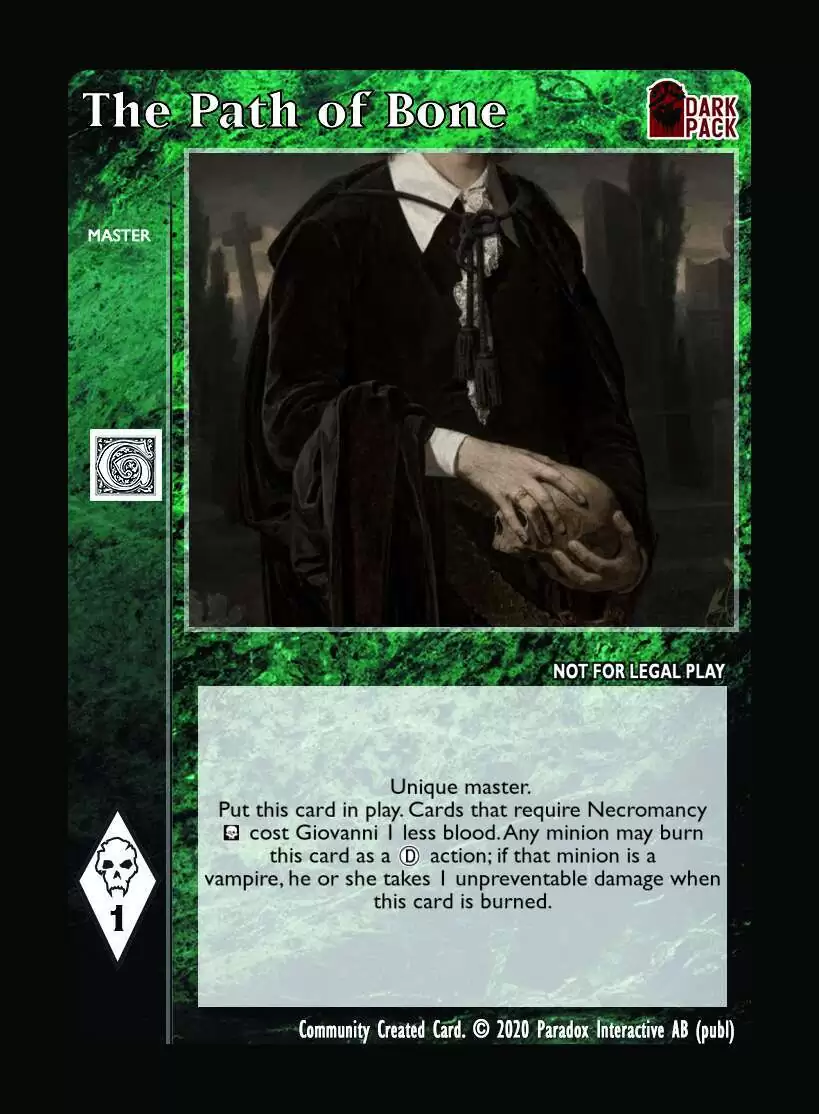The Path Of Bone - Custom Card - Black Chantry Productions | VTES ...