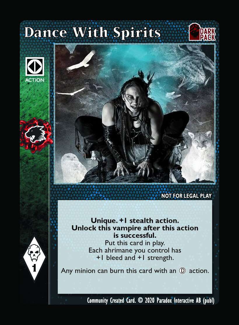 Dance With Spirits - Custom Card - Black Chantry Productions | VTES ...