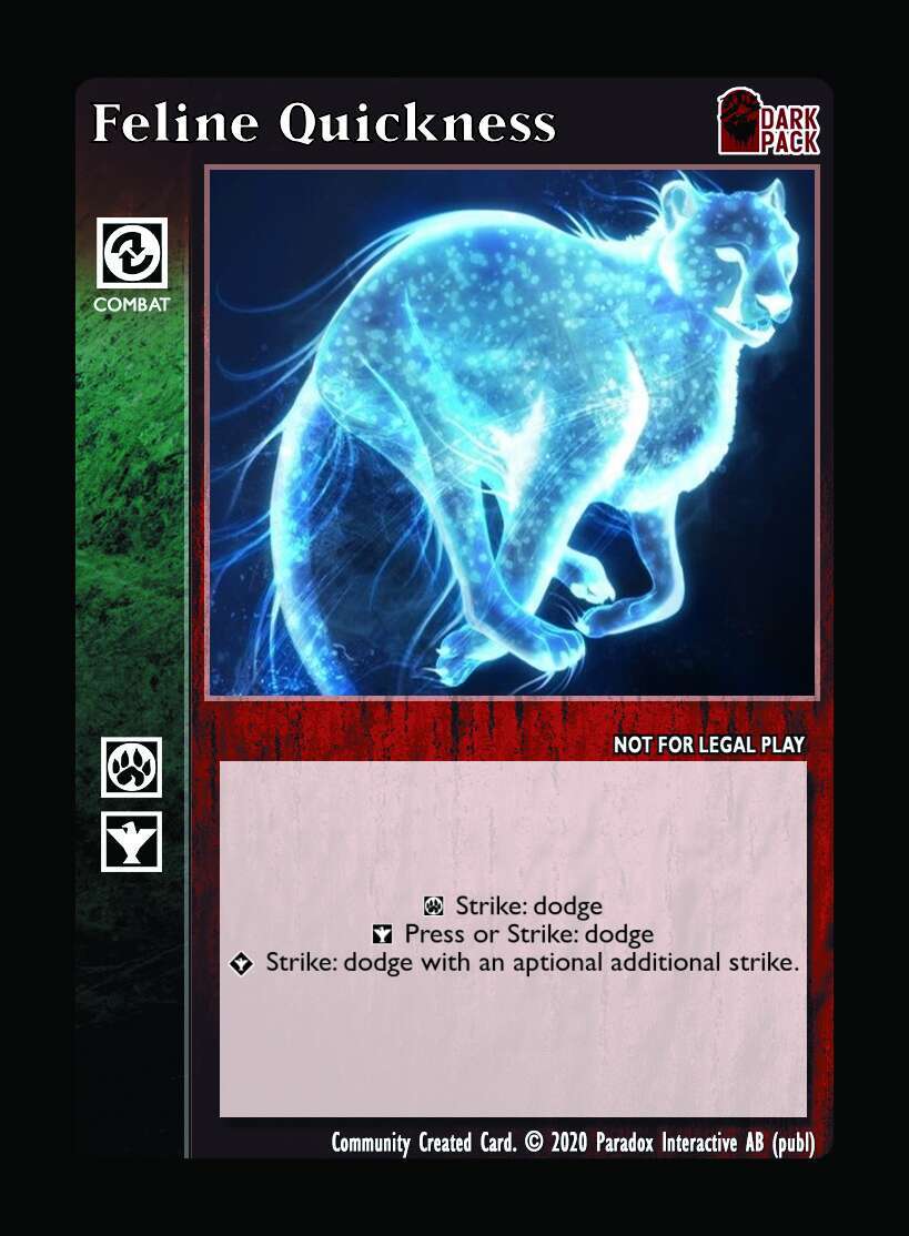 Feline Quickness - Custom Card - Black Chantry Productions | VTES ...