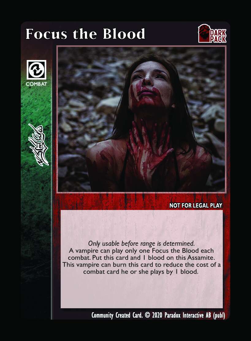 Focus The Blood - Custom Card - Black Chantry Productions | VTES ...