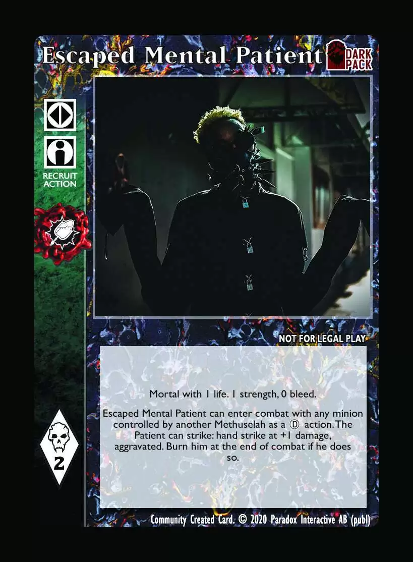 Escaped Mental Patient - Custom Card - Black Chantry Productions | VTES ...
