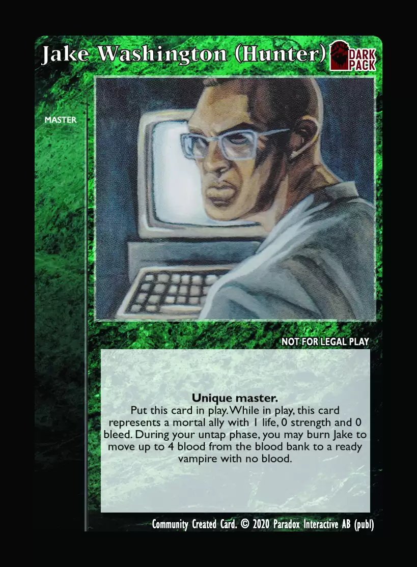 Jake Washington (hunter) - Custom Card - Black Chantry Productions ...