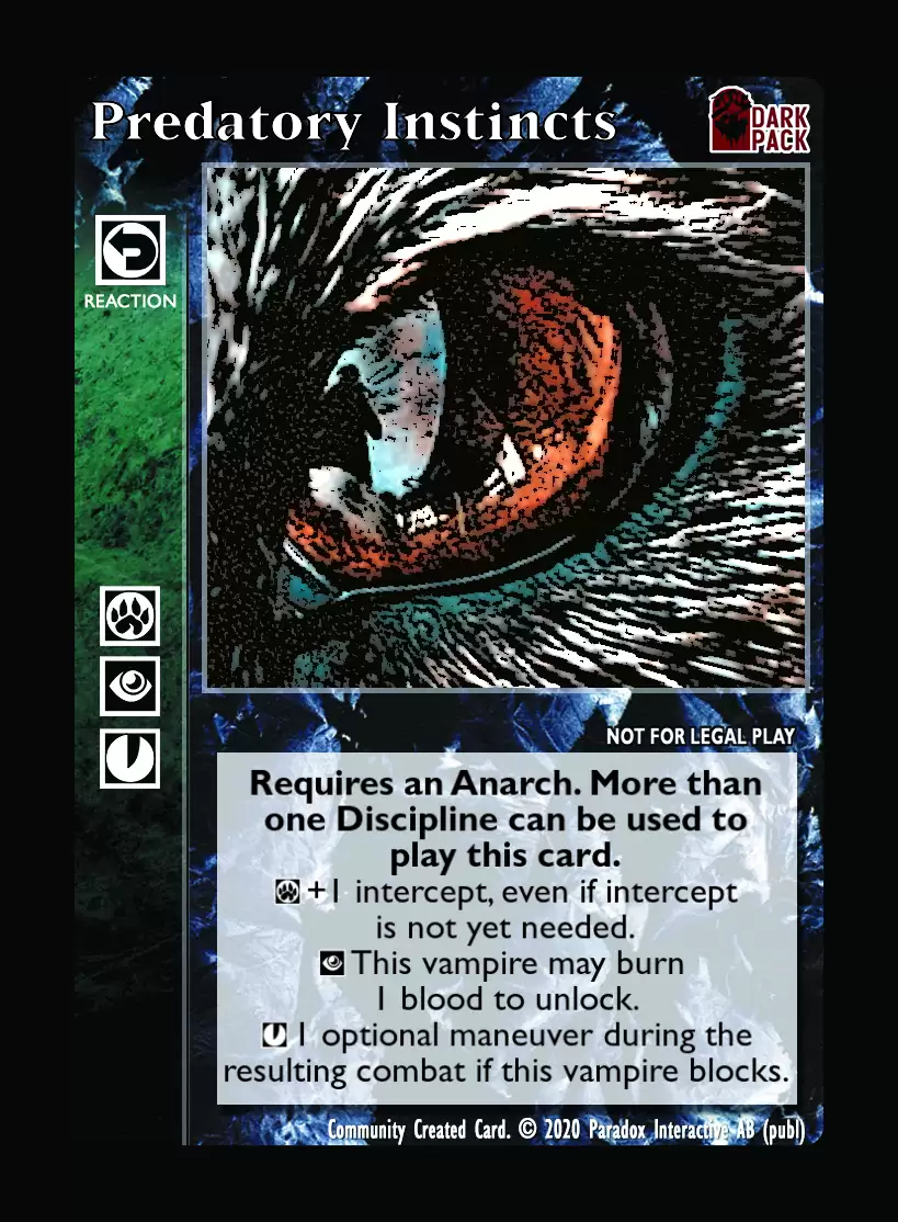 Predatory Instincts - Custom Card - Black Chantry Productions | VTES ...