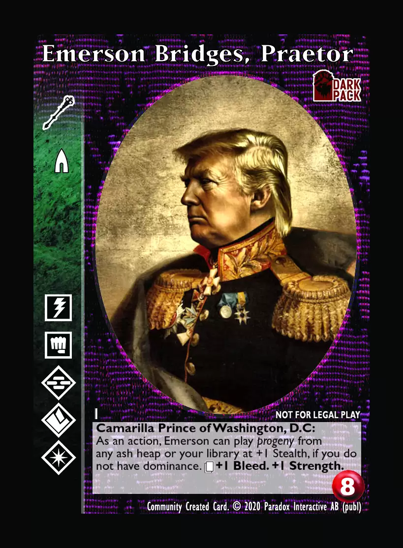 Emerson Bridges, Praetor - Custom Card - Black Chantry Productions ...
