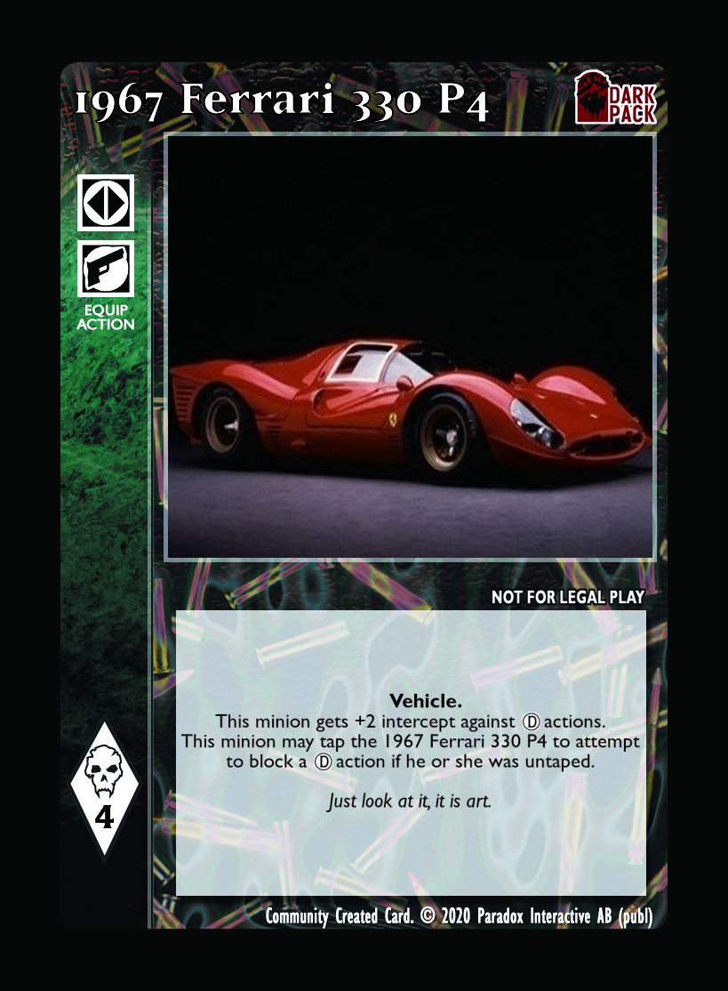 1967 Ferrari 330 P4 - Custom Card - Black Chantry Productions | VTES ...