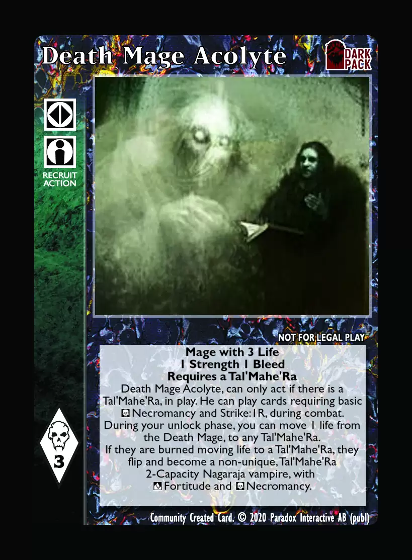 Death Mage Acolyte - Custom Card - Black Chantry Productions | VTES ...