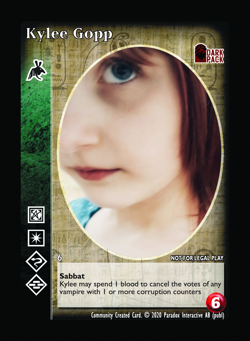 Kylee Gopp - Custom Card - Black Chantry Productions | VTES Community ...