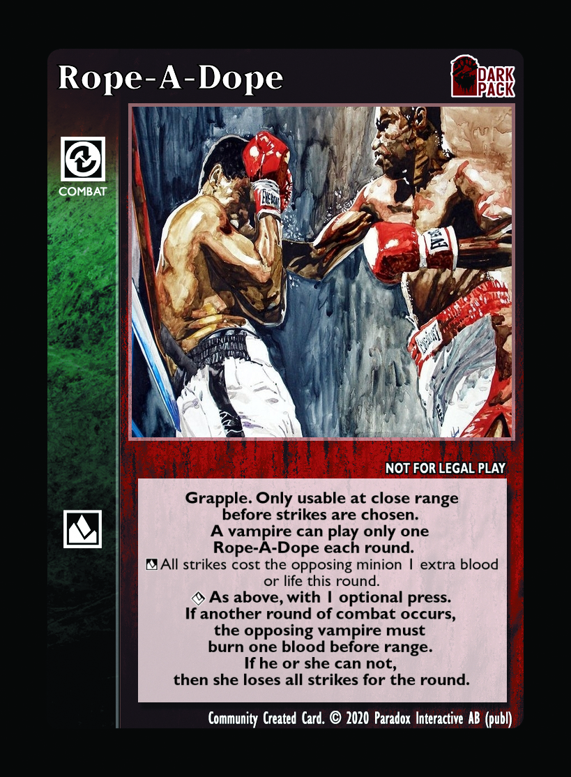 Rope-a-dope - Custom Card - Black Chantry Productions | VTES Community ...