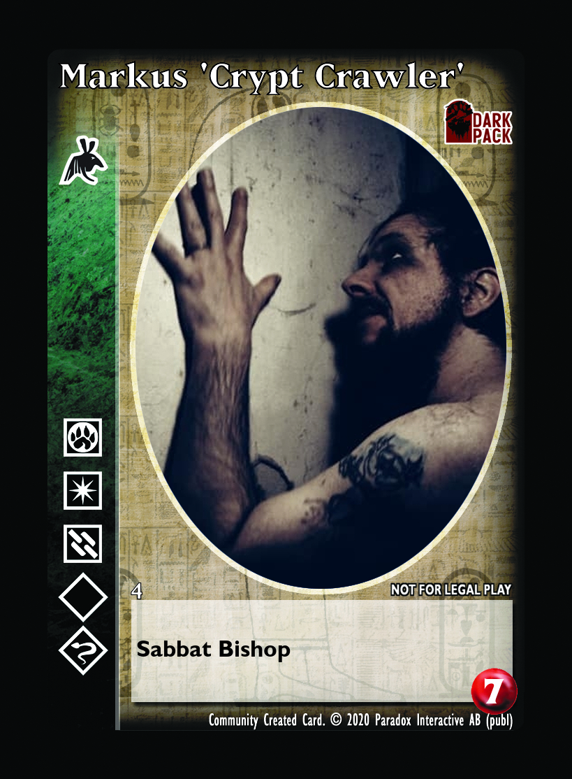Markus 'crypt Crawler' - Custom Card - Black Chantry Productions | VTES ...