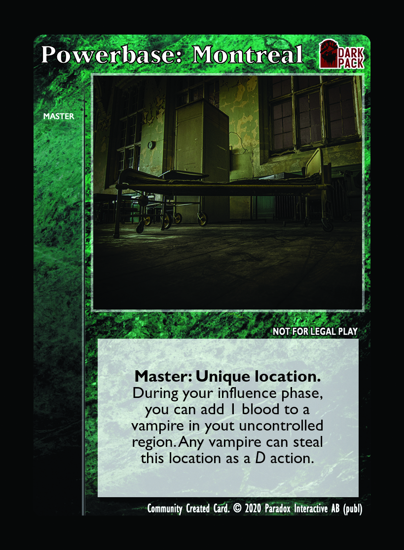 Powerbase: Montreal - Custom Card - Black Chantry Productions | VTES ...