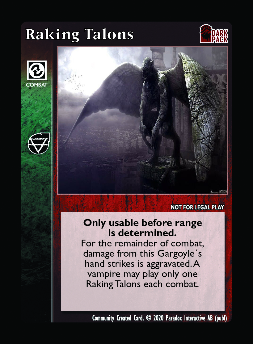 Raking Talons - Custom Card - Black Chantry Productions | VTES ...