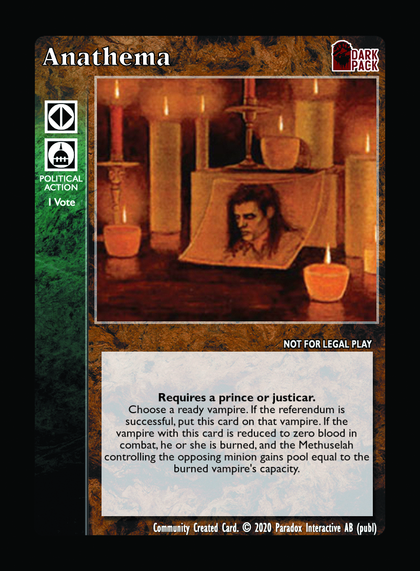 Anathema - Custom Card - Black Chantry Productions | VTES Community ...