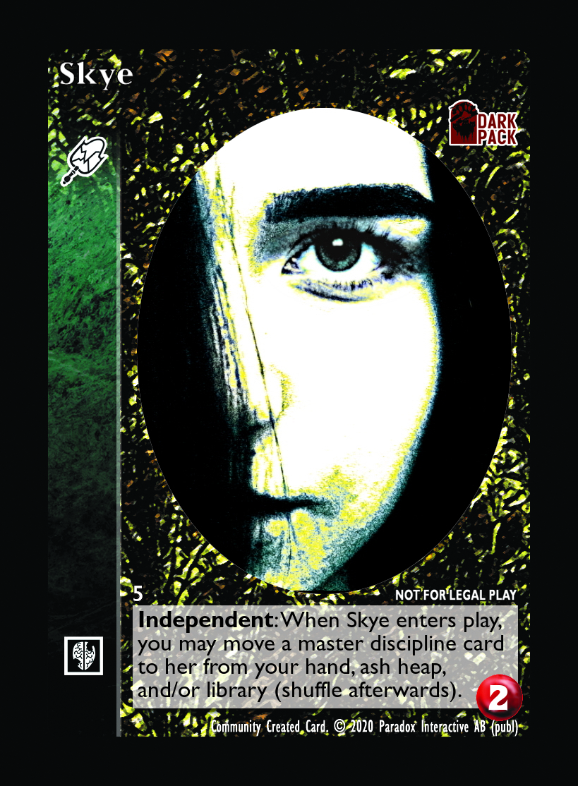 Skye - Custom Card - Black Chantry Productions | VTES Community Cards ...