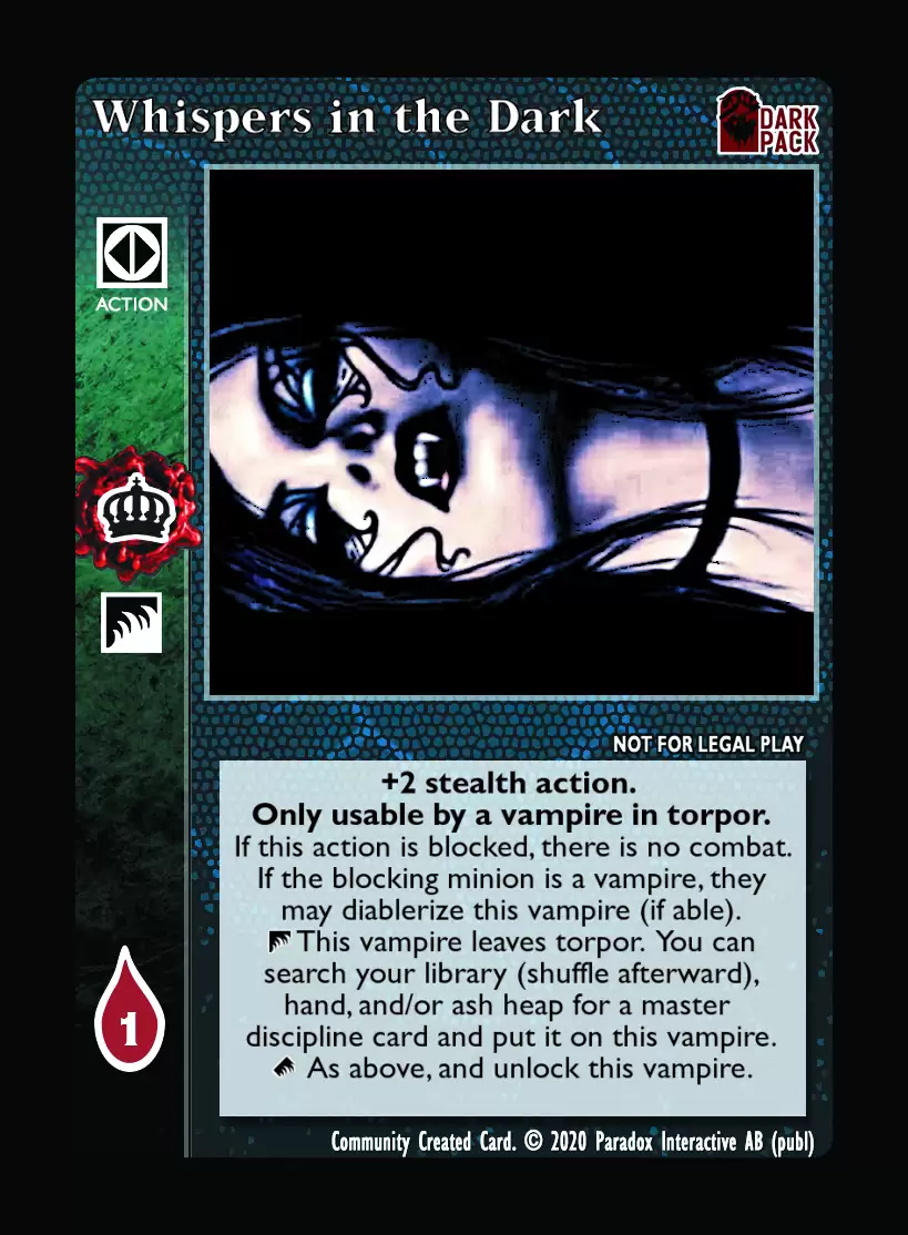 Whispers In The Dark - Custom Card - Black Chantry Productions | VTES ...