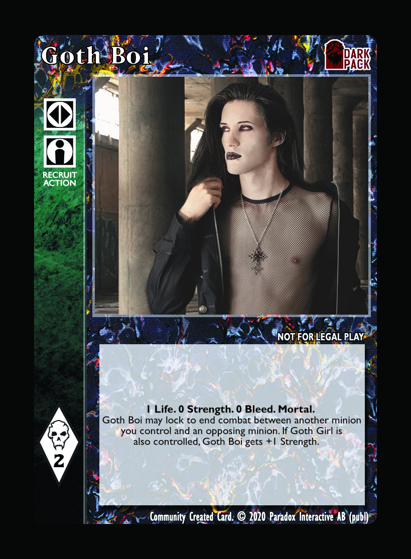 Goth Boi - Custom Card - Black Chantry Productions | VTES Community ...