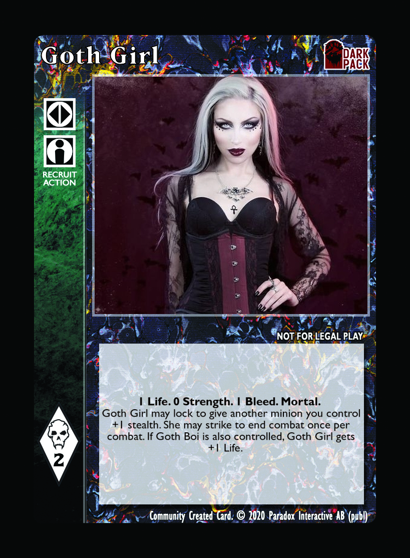 Goth Girl - Custom Card - Black Chantry Productions | VTES Community ...