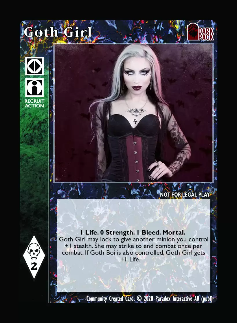 Goth Girl - Custom Card - Black Chantry Productions | VTES Community ...