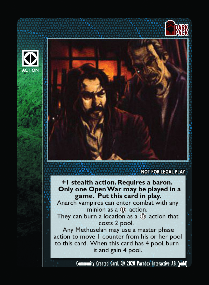 Open War - Custom Card - Black Chantry Productions | VTES Community ...