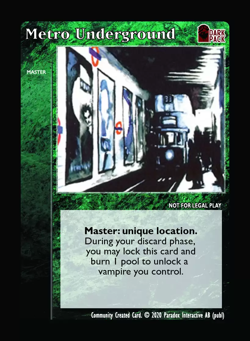 Metro Underground - Custom Card - Black Chantry Productions | VTES ...