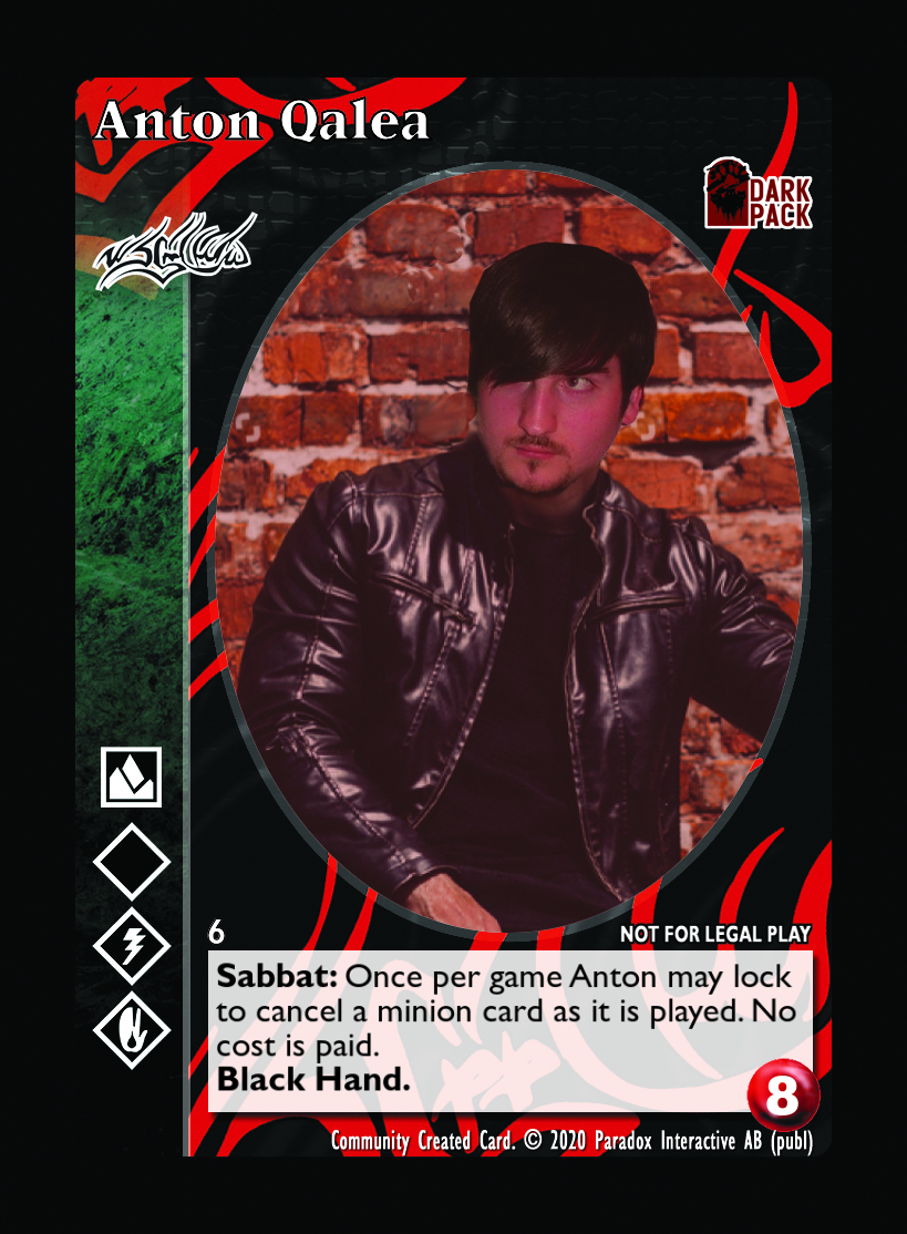 Anton Qalea - Custom Card - Black Chantry Productions | VTES Community ...