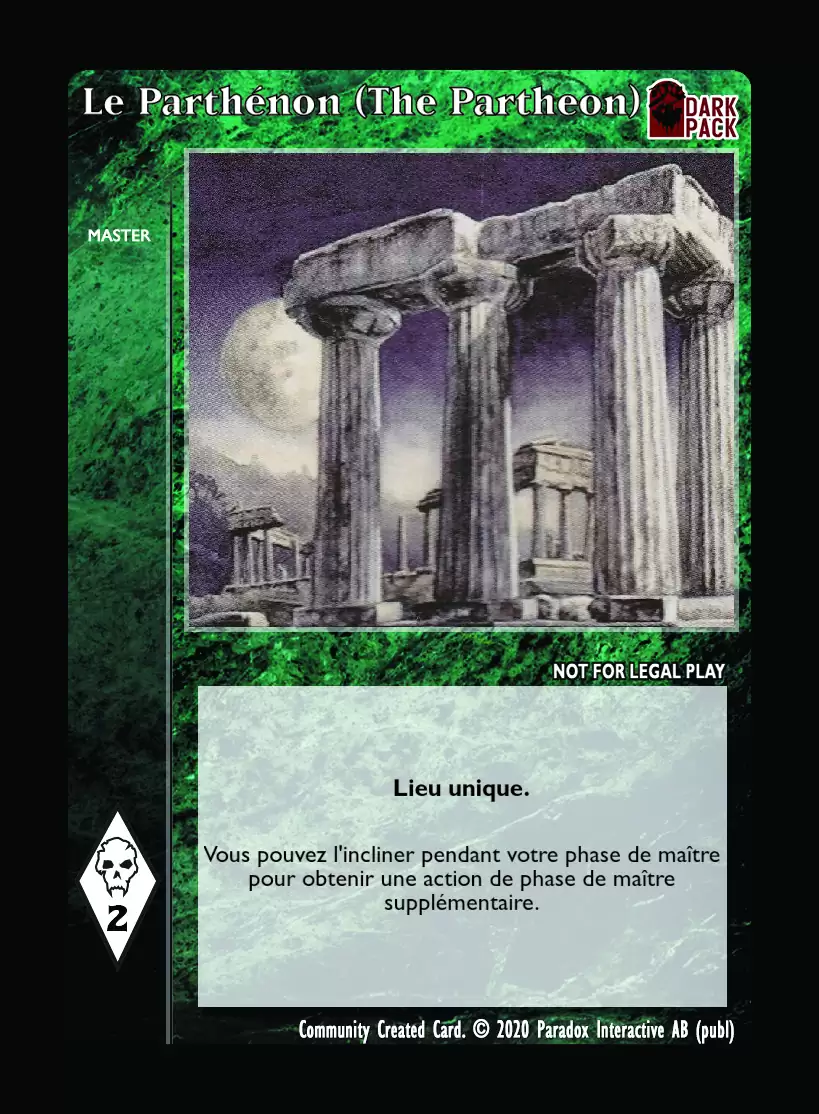 Le Parthénon (the Partheon) - Custom Card - Black Chantry Productions ...
