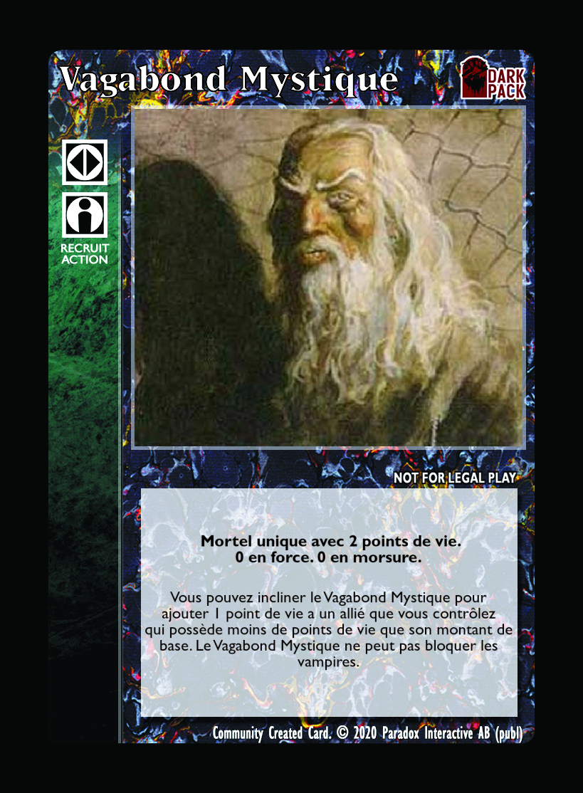 Vagabond Mystique - Custom Card - Black Chantry Productions | VTES ...