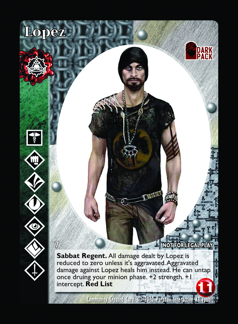 Lopez - Custom Card - Black Chantry Productions | VTES Community Cards ...