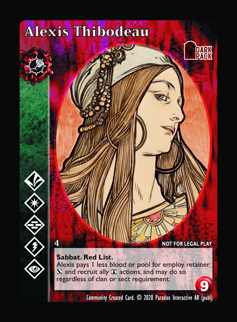 Alexis Thibodeau - Custom Card - Black Chantry Productions | VTES ...