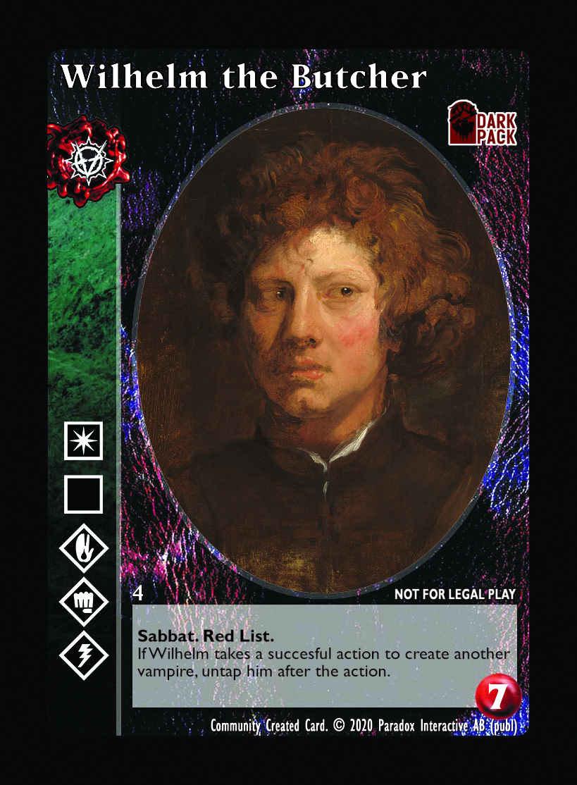 Wilhelm The Butcher - Custom Card - Black Chantry Productions | VTES ...