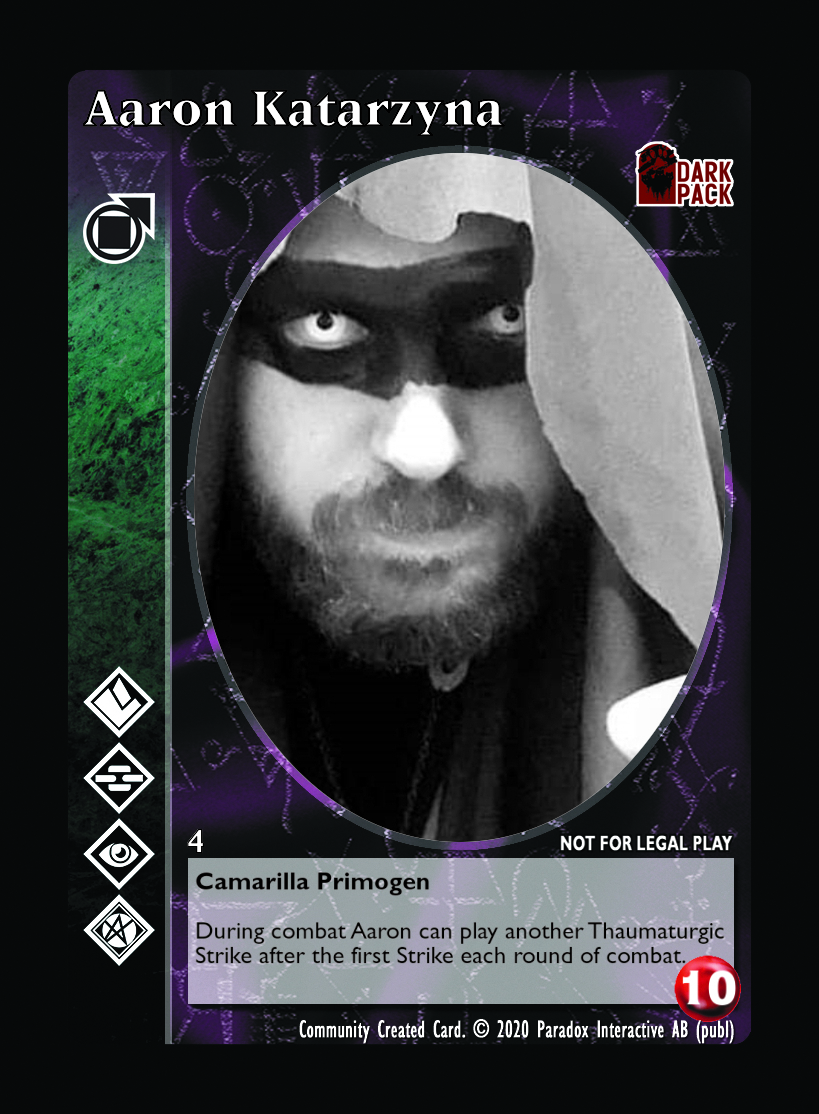 Aaron Katarzyna - Custom Card - Black Chantry Productions | VTES ...