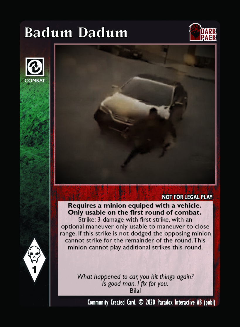 Badum Dadum - Custom Card - Black Chantry Productions | VTES Community ...