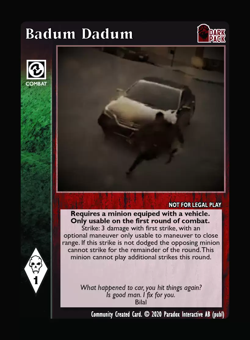 Badum Dadum - Custom Card - Black Chantry Productions | VTES Community ...
