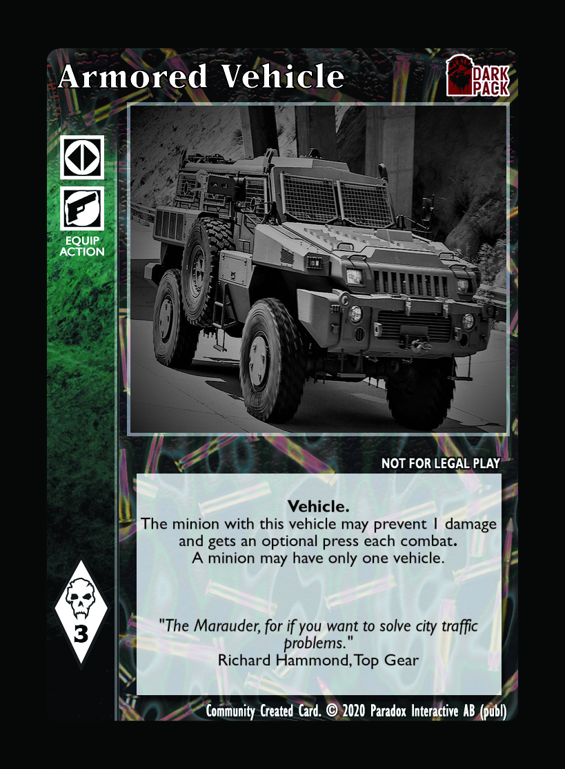Armored Vehicle - Custom Card - Black Chantry Productions | VTES ...