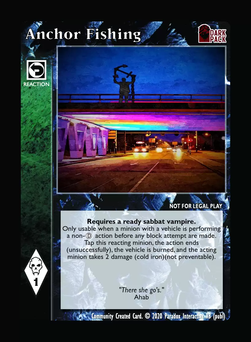 Anchor Fishing - Custom Card - Black Chantry Productions | VTES ...