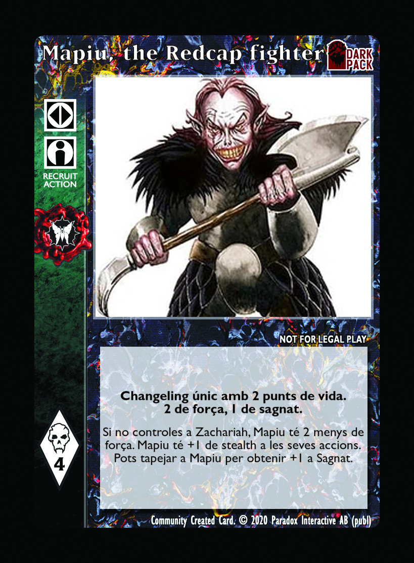 Mapiu, The Redcap Fighter - Custom Card - Black Chantry Productions ...