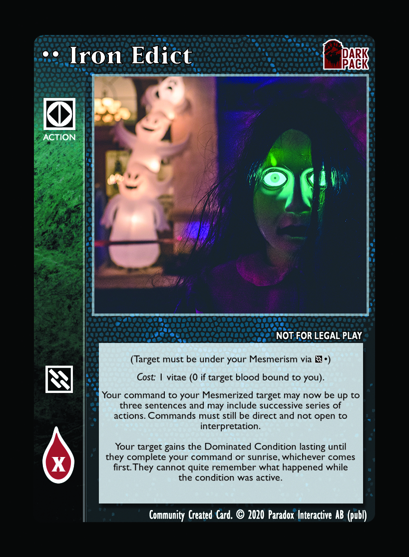 Iron Edict - Custom Card - Black Chantry Productions | VTES Community ...