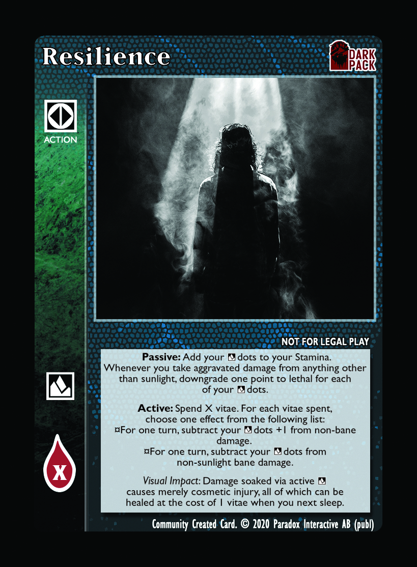 Resilience - Custom Card - Black Chantry Productions | VTES Community ...