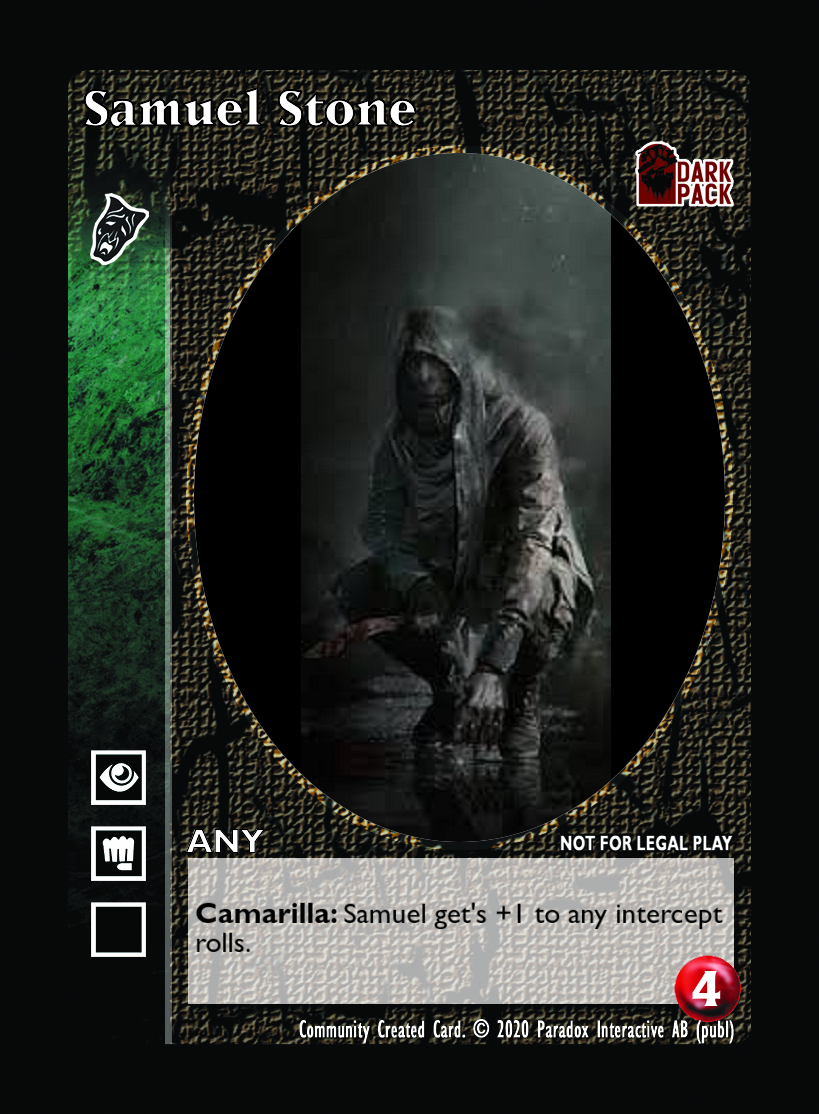 Samuel Stone - Custom Card - Black Chantry Productions | VTES Community ...