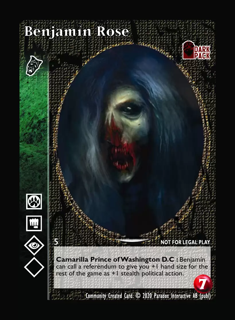 Benjamín Rose - Custom Card - Black Chantry Productions | VTES ...