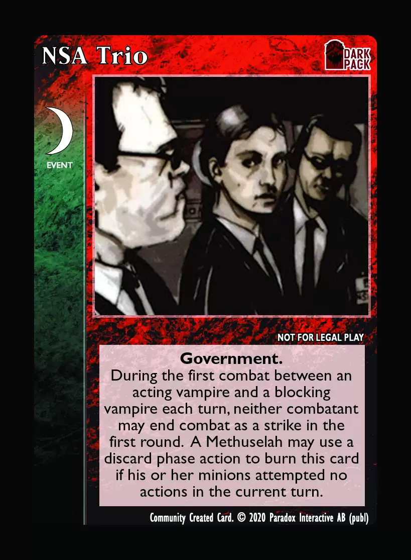 Nsa Trio - Custom Card - Black Chantry Productions | VTES Community ...