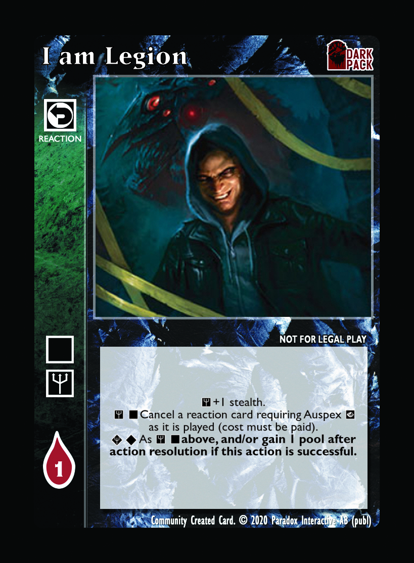 I Am Legion - Custom Card - Black Chantry Productions | VTES Community ...
