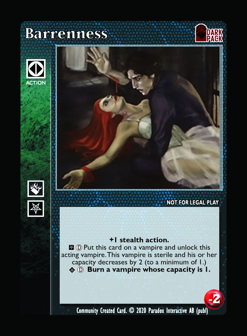 Barrenness - Custom Card - Black Chantry Productions | VTES Community ...